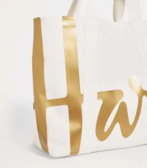 Harrods Cotton Logo Tote Bag - Ivory