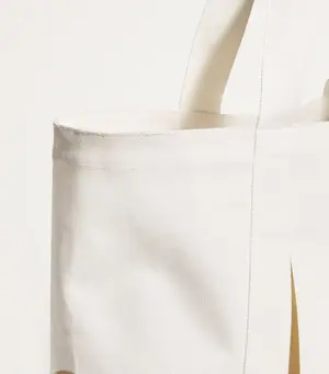 Harrods Cotton Logo Tote Bag - Ivory