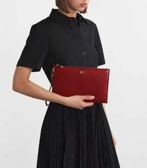 Harrods Medium Pebbled Leather Pouch