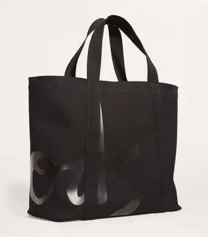 Harrods Cotton Logo Tote Bag - Black