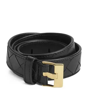 Bottega Veneta Intreccio Watch Buckle Belt