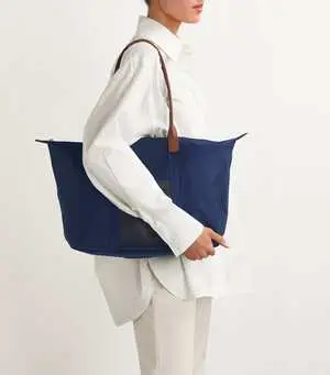 Harrods Nylon Tote Bag - Navy