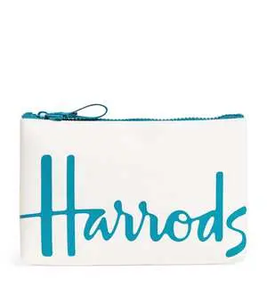 Harrods Cotton Logo Pouch - Ivory