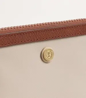 Harrods Small Nylon Wash Bag With Leather Trims - Neutral
