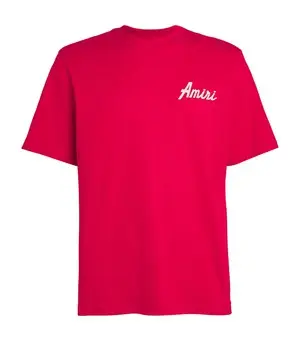 Amiri Cotton Logo T-shirt Red