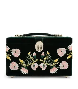 Wolf Medium Zoe Jewellery Box - Green