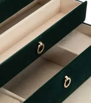 Wolf Medium Zoe Jewellery Box - Green