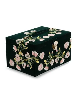 Wolf Medium Zoe Jewellery Box - Green