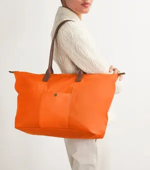 Harrods Nylon Tote Bag - Orange
