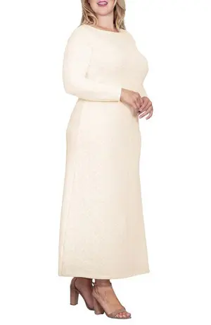 STANDARDS & PRACTICES Geo Jacquard Maxi Dress