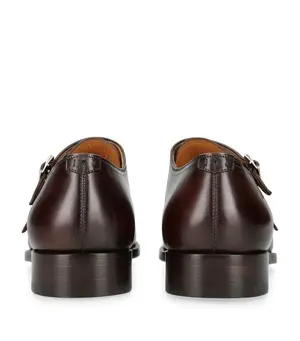 Magnanni Leather Double Monk Strap Shoes