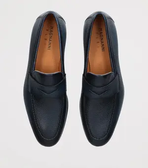 Magnanni Leather Diezma Ii Loafers - Navy