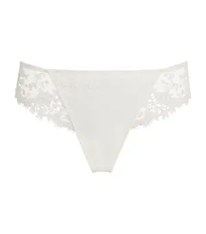 Simone Perele Embroidered Wish Tanga - Ivory