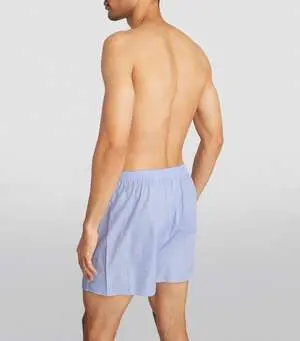 Zimmerli Cotton Woven Boxers - Blue