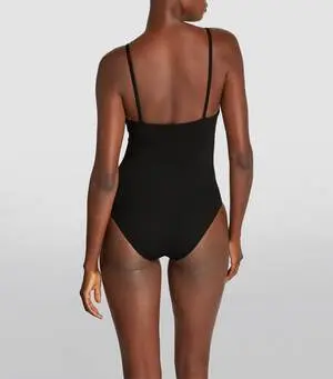 ERES Square-neck Spaghetti Strap One-piece Swimsuit - Black