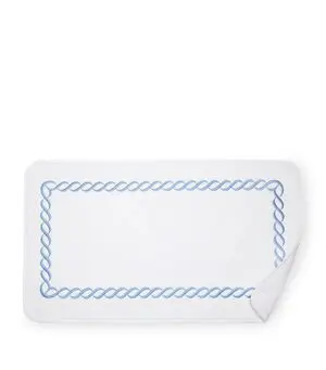 PRATESI Cotton Treccia Bath Mat - Blue