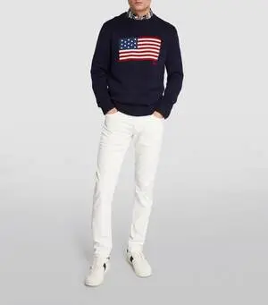 Polo Ralph Lauren American Flag Embroidered Sweater