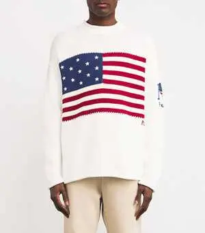 Polo Ralph Lauren Embroidered American Flag Sweater
