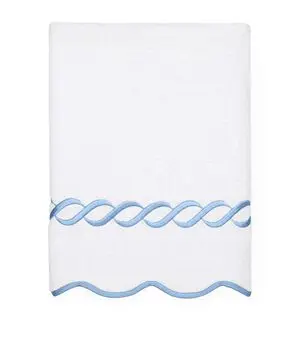 PRATESI Cotton Treccia Hand Towel - Blue