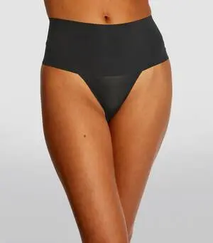 Spanx Supersmooth Undie-tectable Thong Light Control - Black
