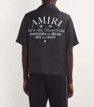 Amiri Silk Arts District Shirt - Black