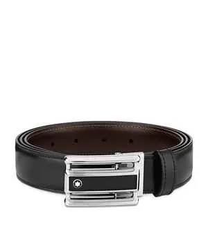 Montblanc Leather Reversible Belt - Black