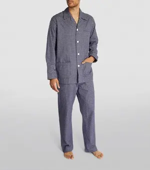Derek Rose Brushed Cotton Check Pyjama Set