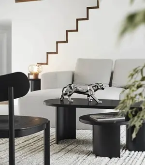 LLADRO Porcelain Panther Figurine - Silver