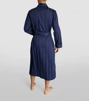 Derek Rose Satin Striped Robe