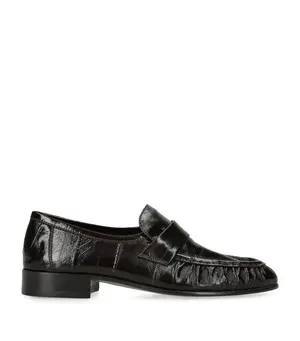 THE ROW Soft Eel Loafers - Brown