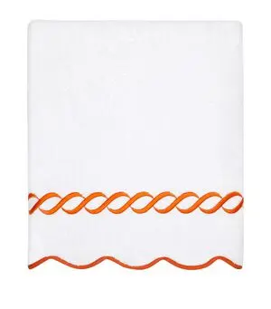 PRATESI Cotton Treccia Bath Towel - Orange