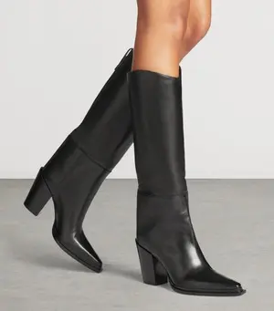 JIMMY CHOO Cece 80 Leather Knee-high Boots