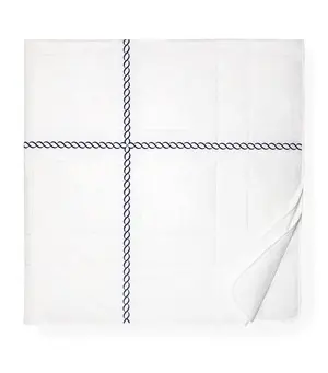 PRATESI Treccia Super King Bedspread Navy