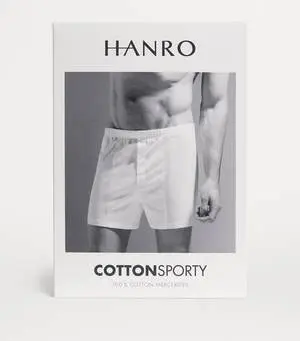 Hanro Cotton Sporty Boxers - Black