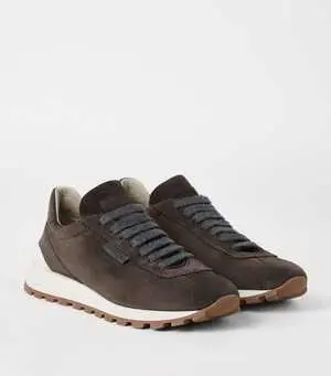 Brunello Cucinelli Suede Runner Sneakers - Brown