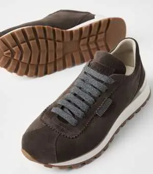 Brunello Cucinelli Suede Runner Sneakers - Brown
