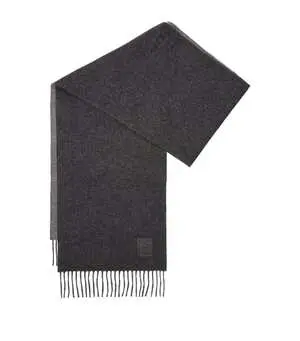Loewe Wool-cashmere Anagram Scarf - Black