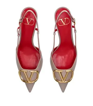 Valentino Garavani Vlogo Slingback Pumps - Nude