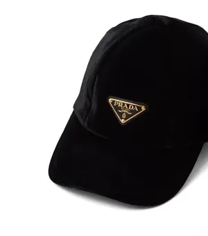 Prada Velvet Baseball Cap - Black