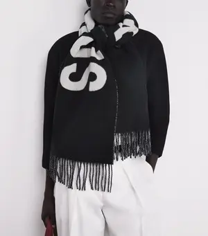 Jacquemus Virgin Wool Logo Scarf