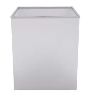 ZODIAC Square Chrome Bin - Silver