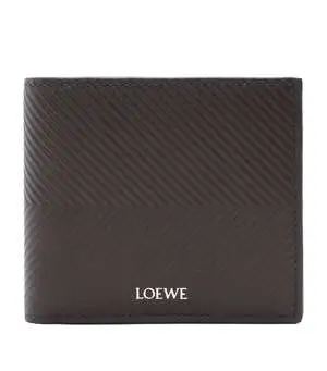 Loewe Leather Bifold Wallet - Grey