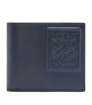 Loewe Leather Bifold Wallet Navy
