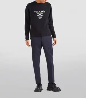 Prada Nylon Techno Stretch Trousers - Blue