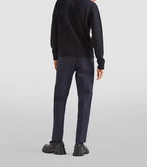 Prada Nylon Techno Stretch Trousers - Blue