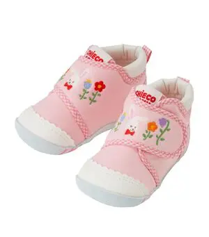 MIKI HOUSE Embroidered Bunny Booties