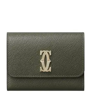 Cartier Mini Leather C De Wallet - Green