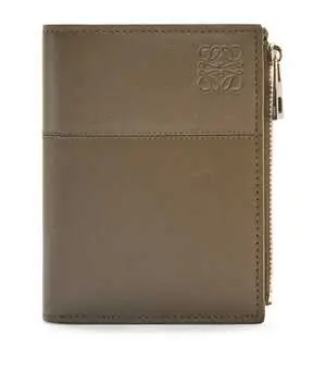 Loewe Leather Anagram Bifold Cardholder - Green