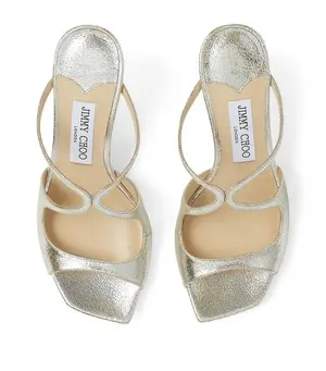 JIMMY CHOO Anise 75 Leather Sandals - Neutral