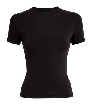 SKIMS Cotton Jersey Short-sleeve T-shirt - Black